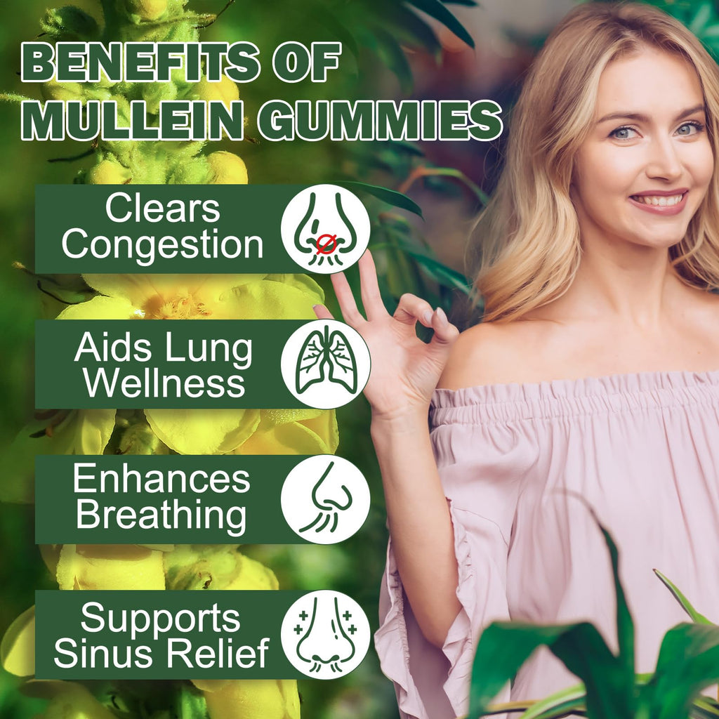 Mullein leaf gummies for easy digestion