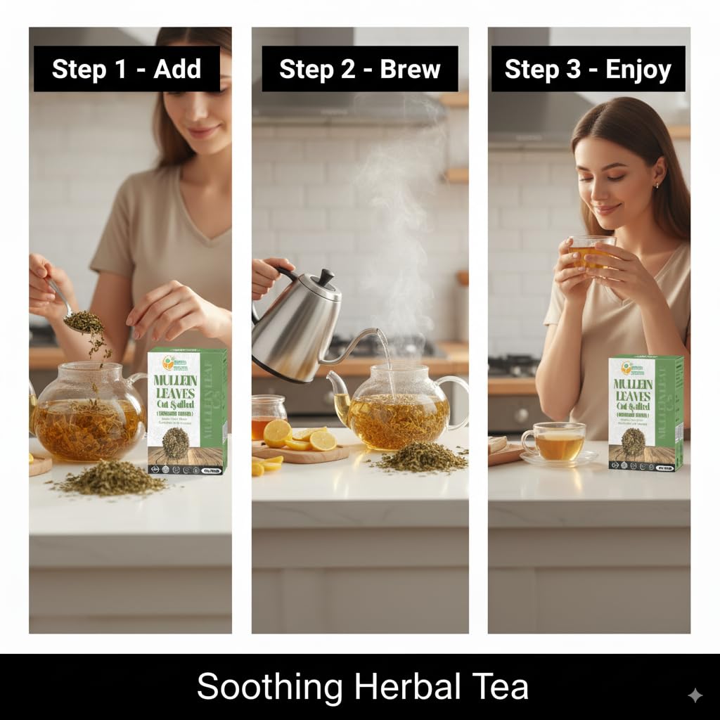 Mullein leaf tea for natural relief