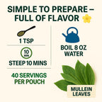 Mullein leaf tea for natural remedies