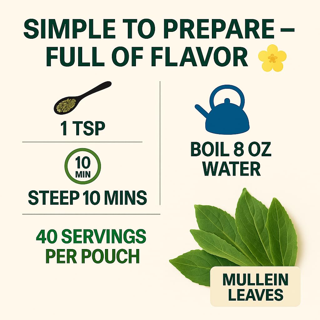 Mullein leaf tea for natural remedies