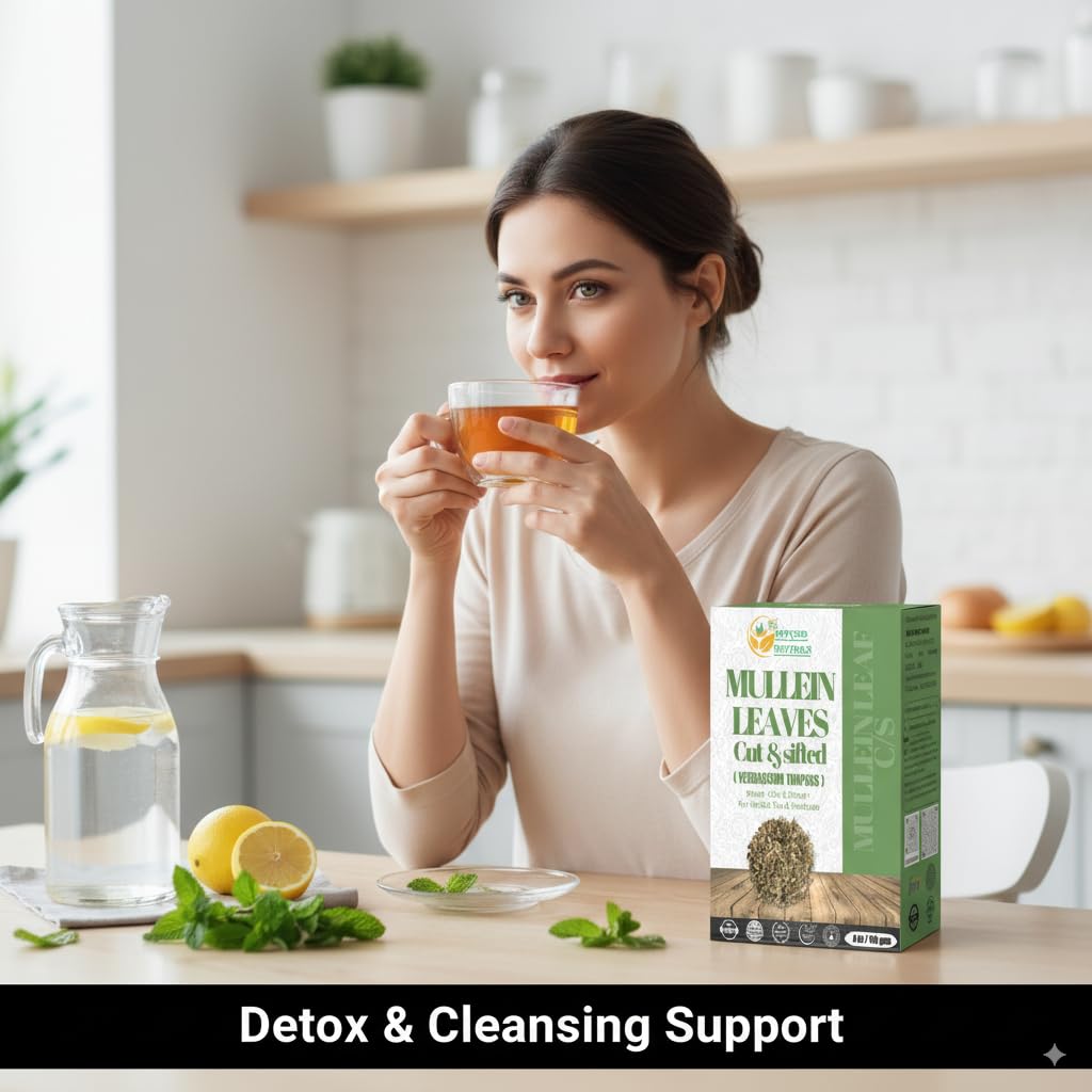 Mullein leaf tea for respiratory health