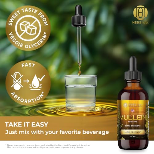Mullein leaf tincture for easy breathing