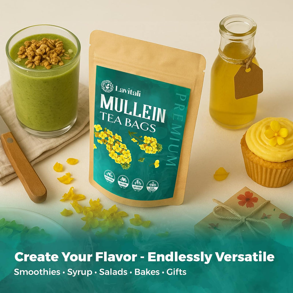 Mullein leaves tea for wellness