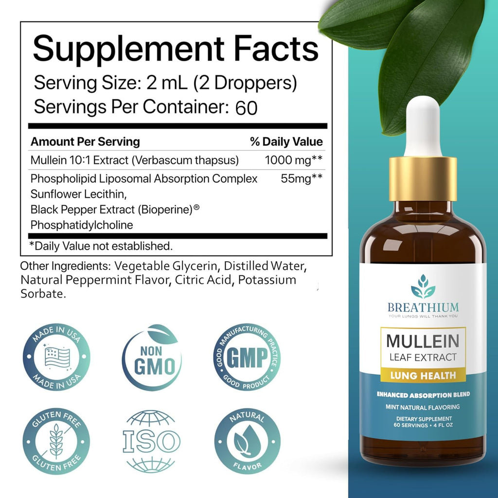 Mullein liquid drops for easy absorption