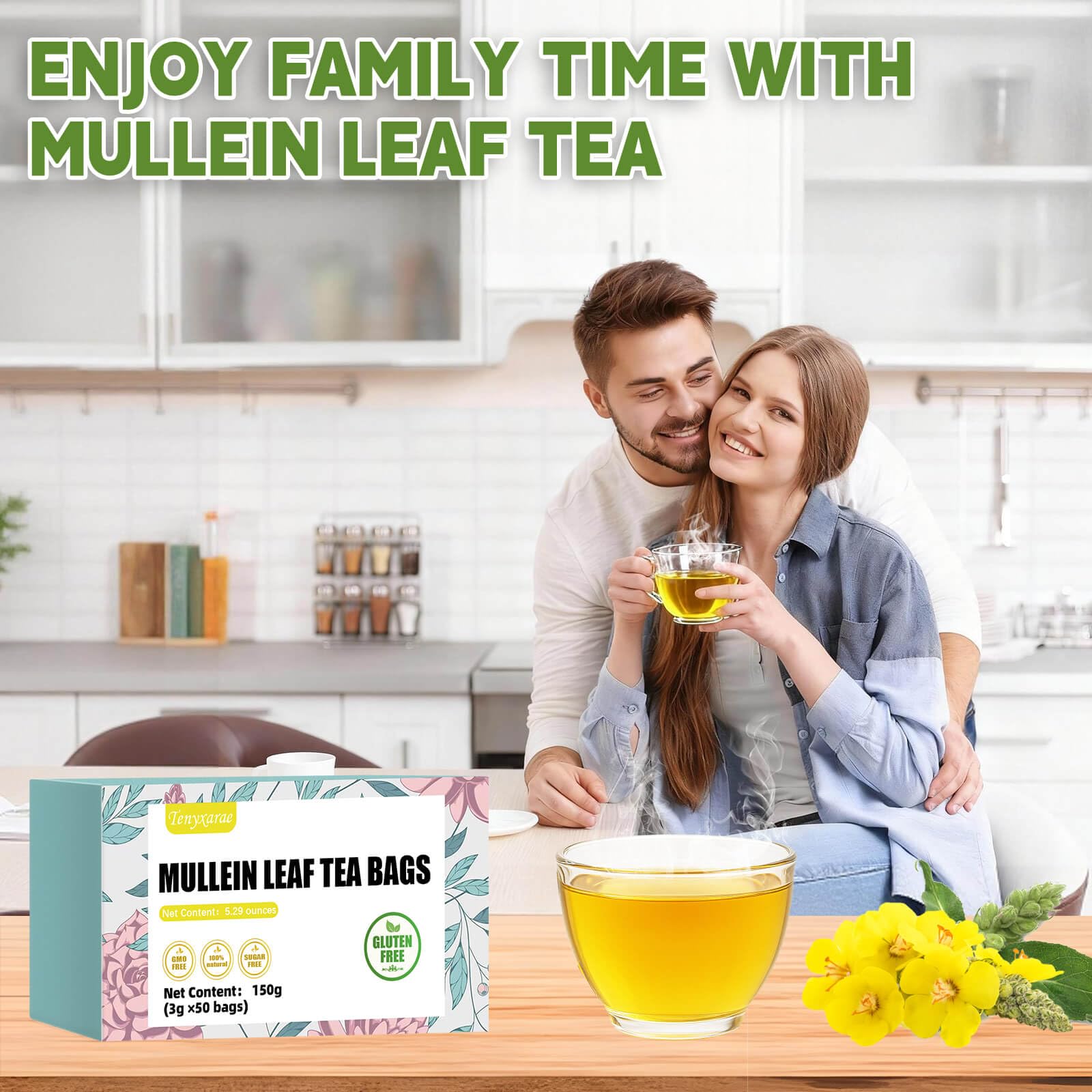 Mullein tea bags for herbal infusion