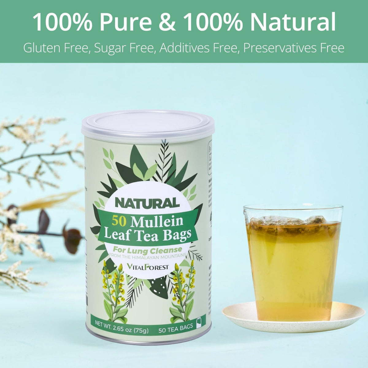 Mullein tea for natural throat relief