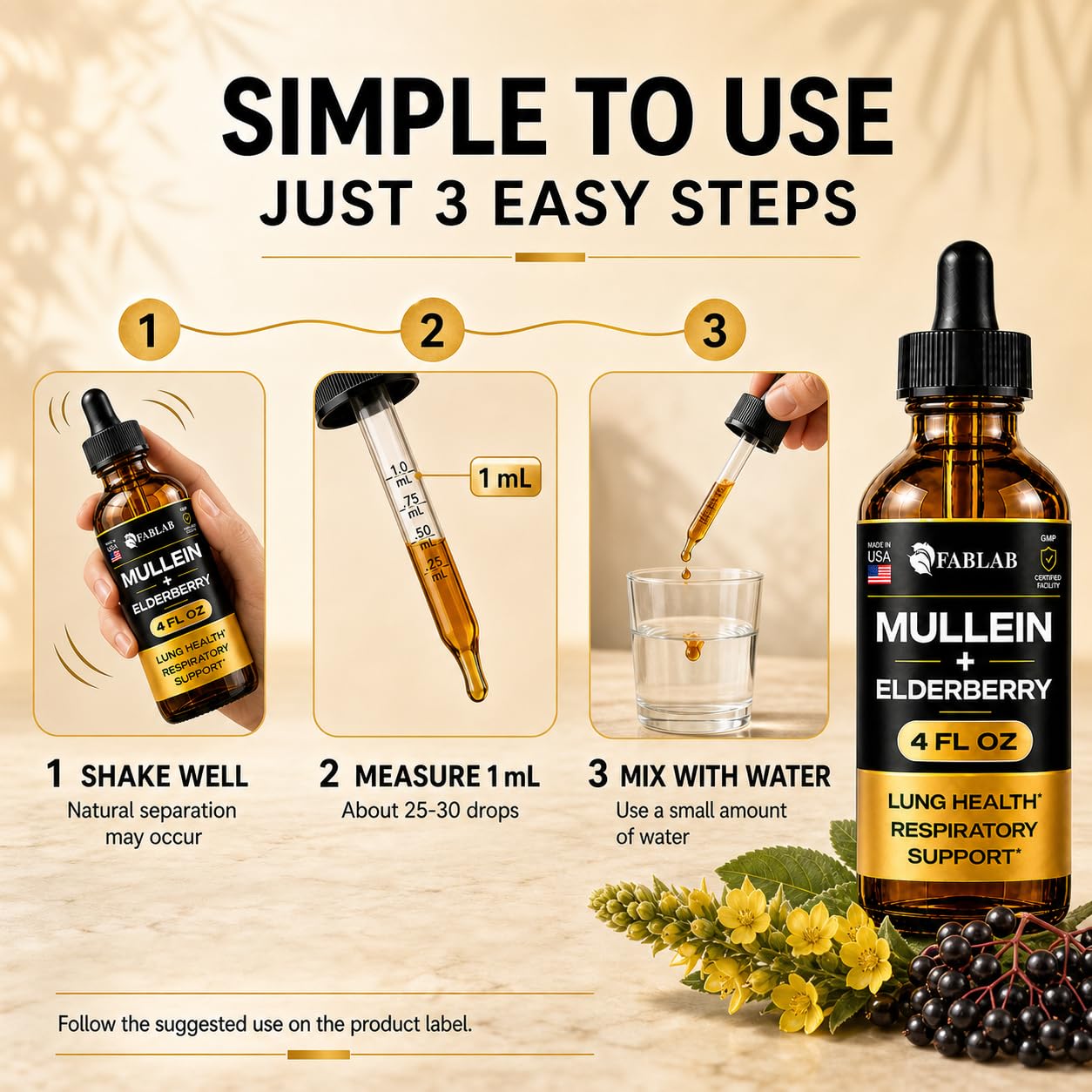 Mullein tincture for soothing throat discomfort