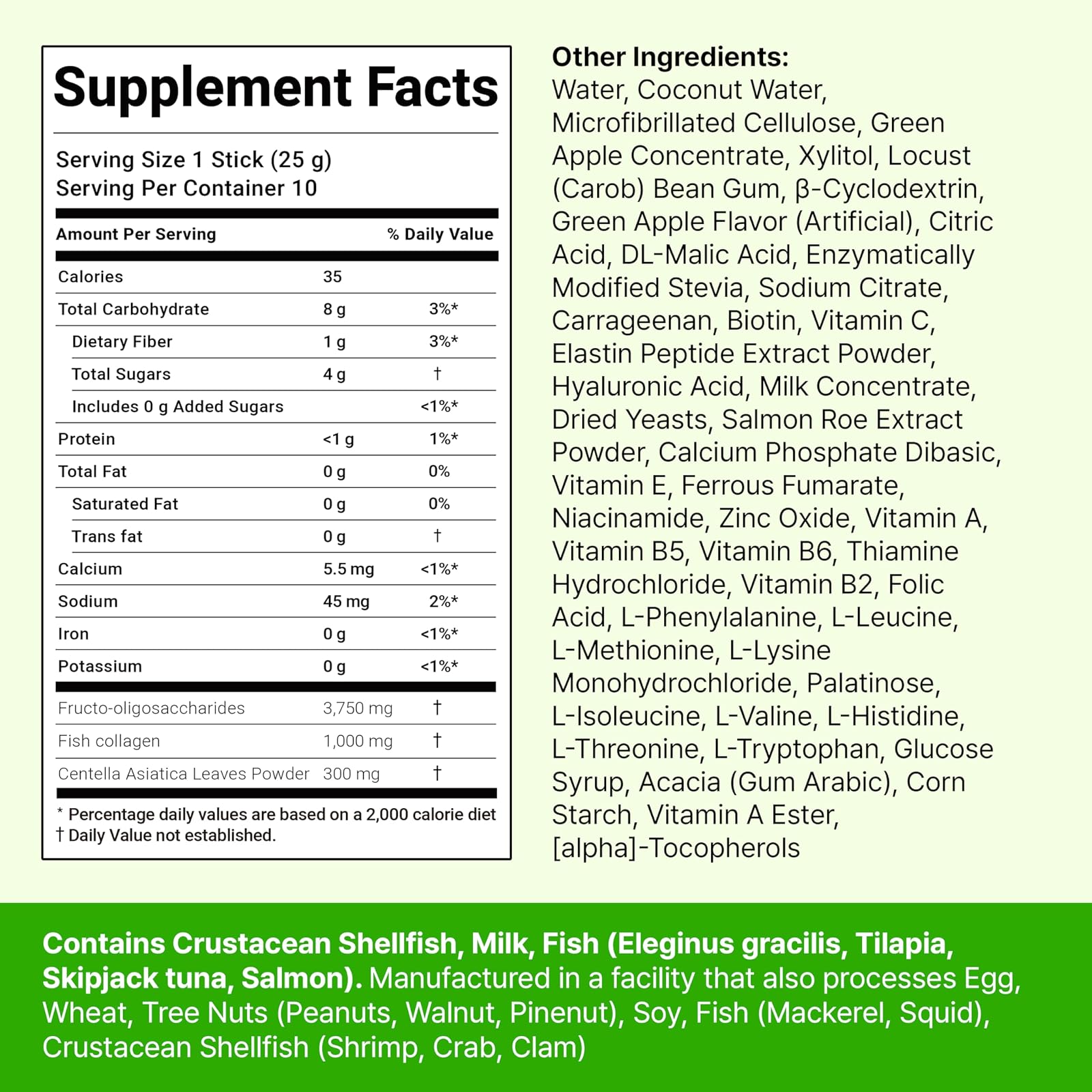 multi collagen powder with apple flavour