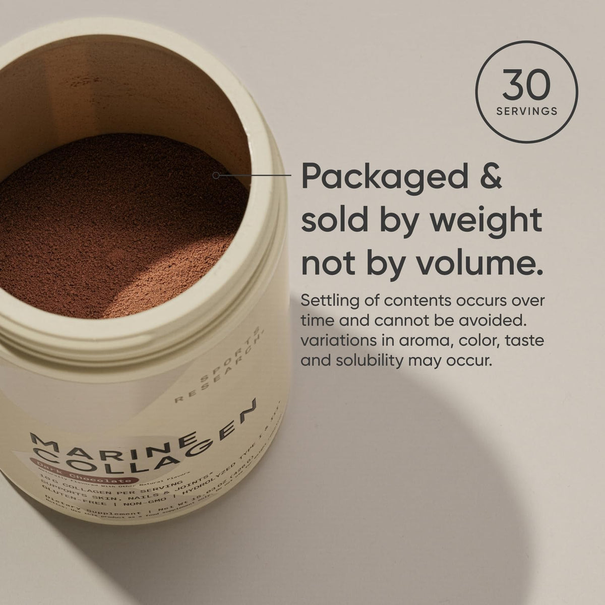 multi collagen powder with chocolate