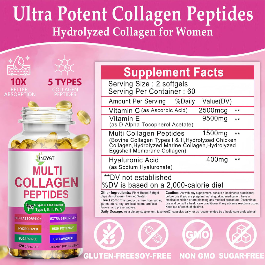 Multi collagen softgels for overall wellness
