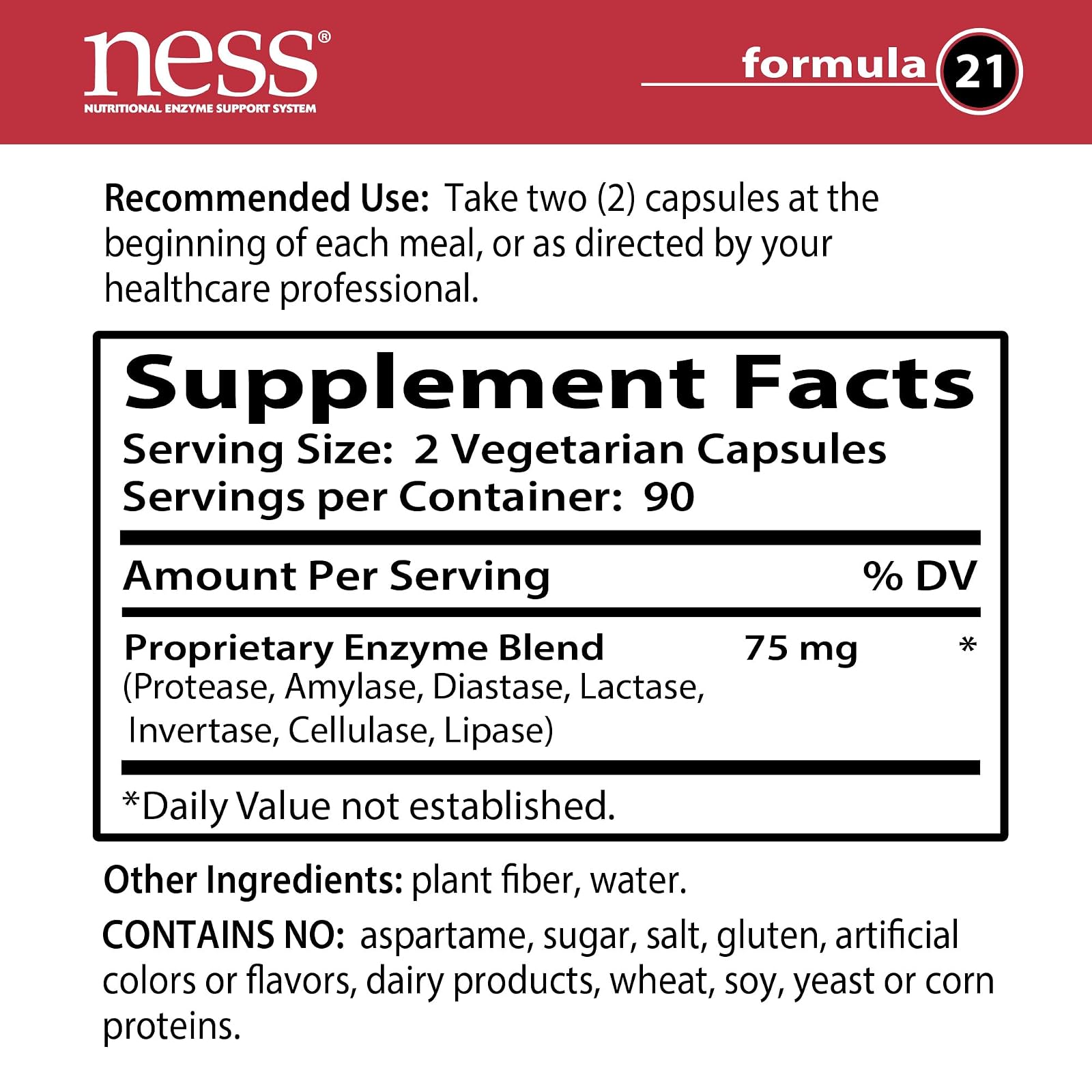 Multi-enzyme supplement for digestive health