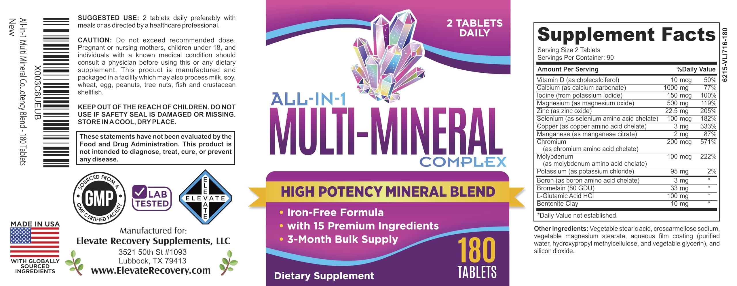 Multiminerals for enhanced vitality and endurance