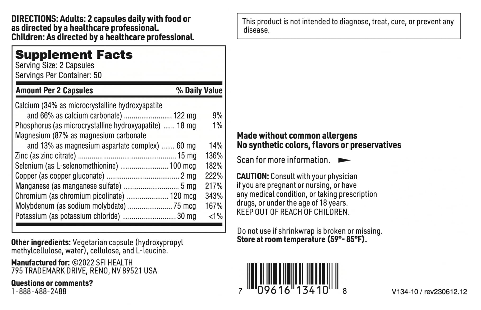 Multiminerals to support metabolic function