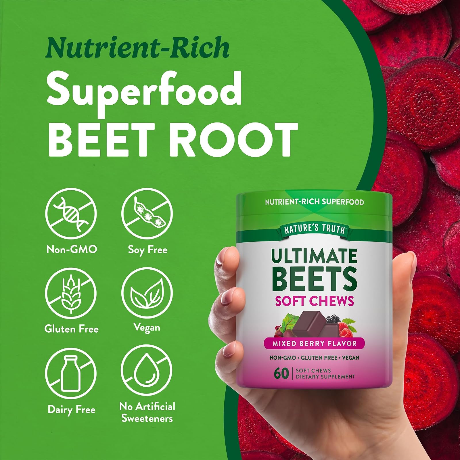 multivitamin chews with natural beetroot