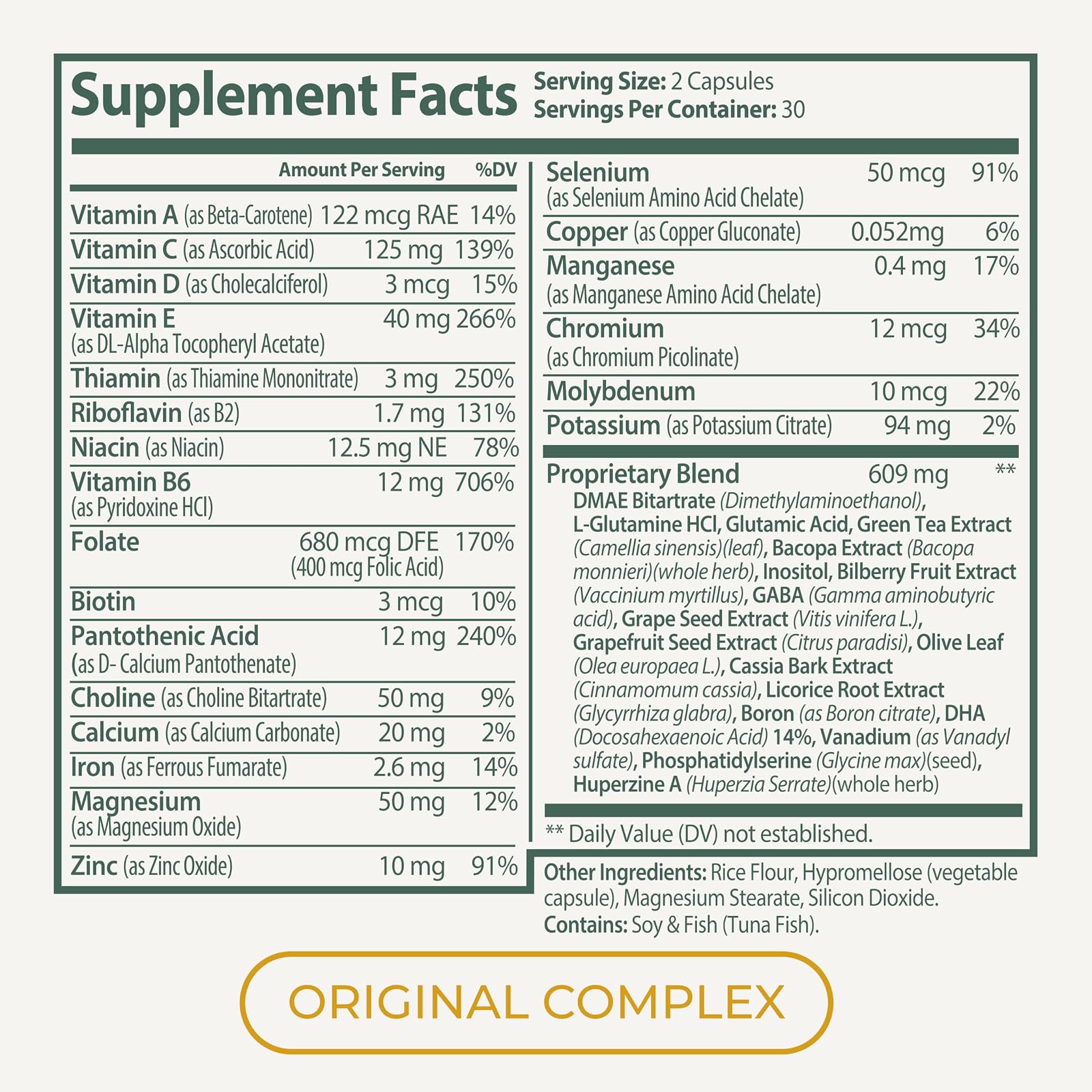 multivitamin for enhanced memory support