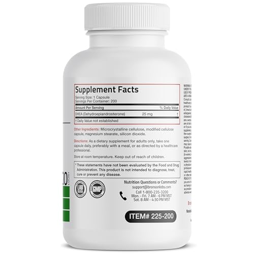 multivitamin for men Bronson DHEA capsules