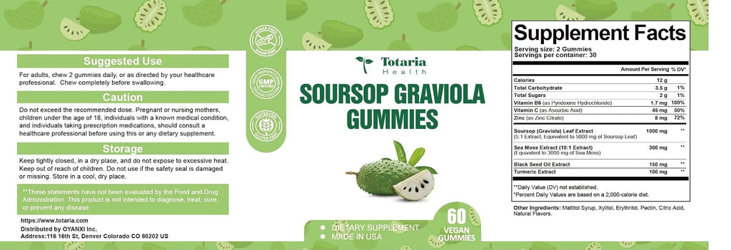 multivitamin for men enriched with soursop