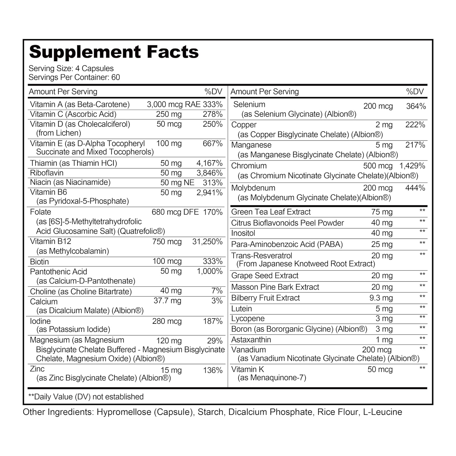 multivitamin for men with 37 nutrients