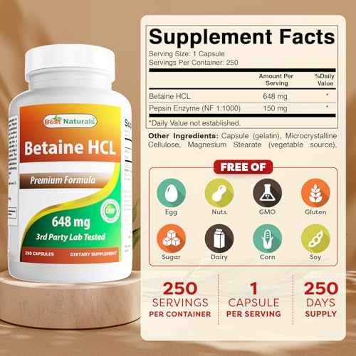 multivitamin for men with Betaine HCL