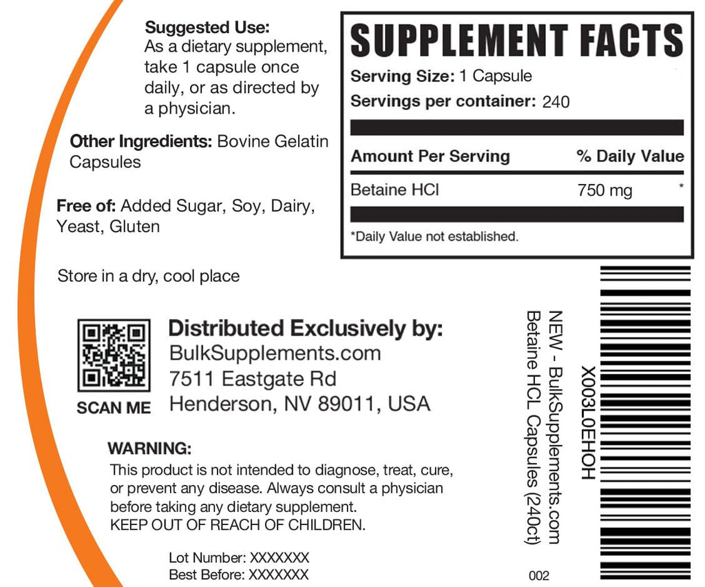 multivitamin for men with Betaine HCl