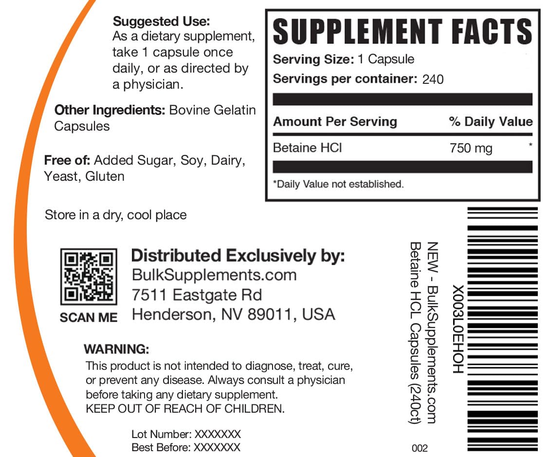multivitamin for men with Betaine HCl