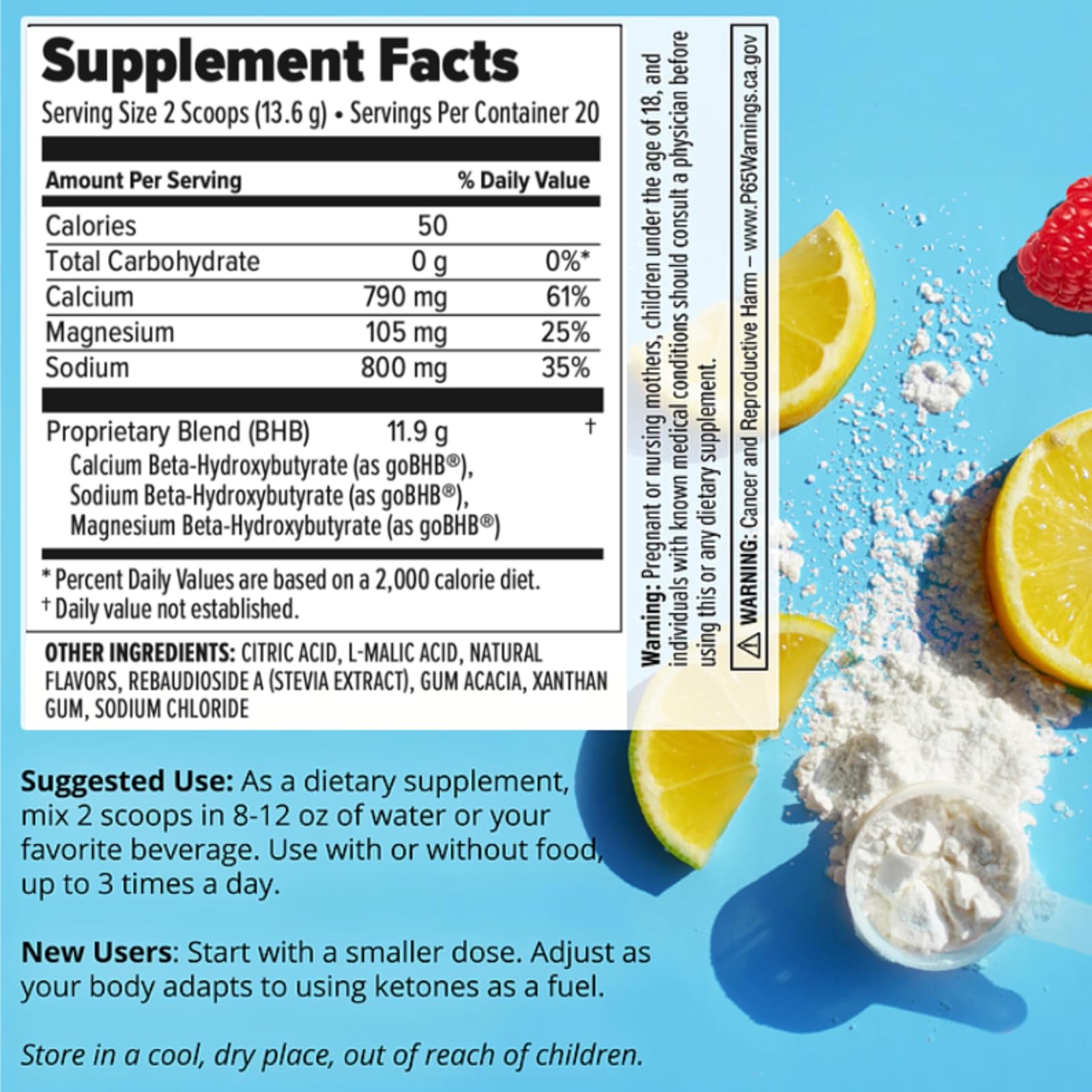 Multivitamin for men with BHB powder