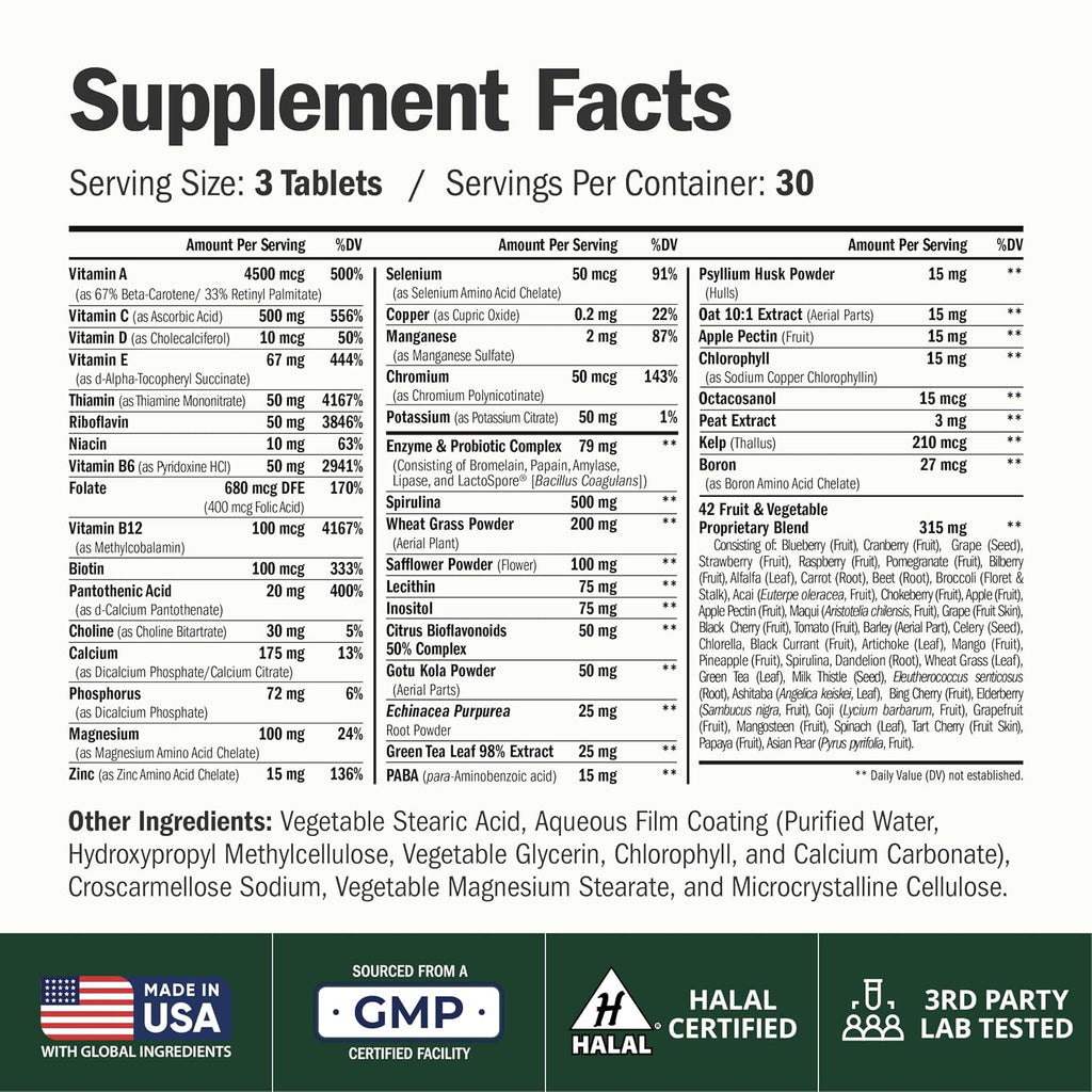 multivitamin for men with essential nutrients