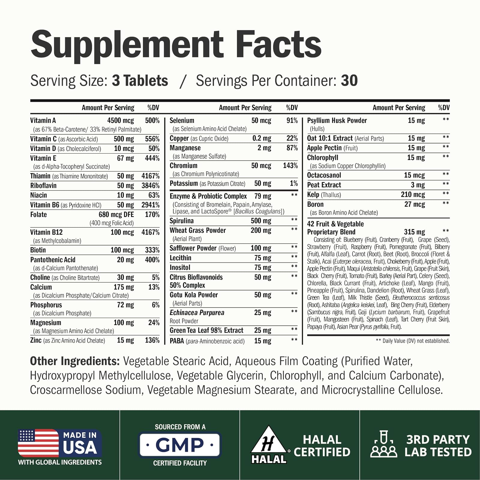 multivitamin for men with essential nutrients