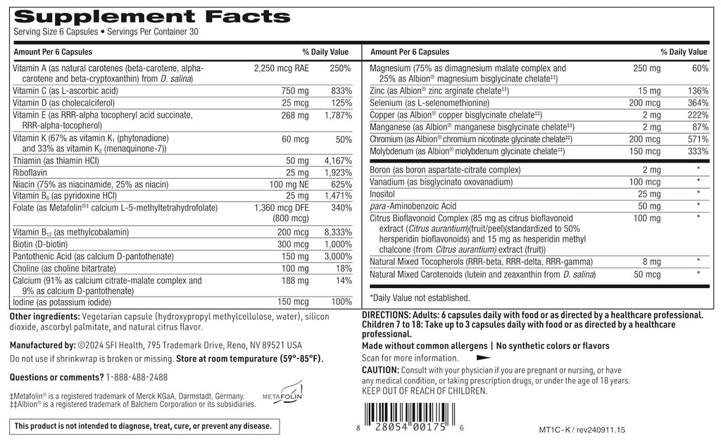 Multivitamin for men with essential nutrients