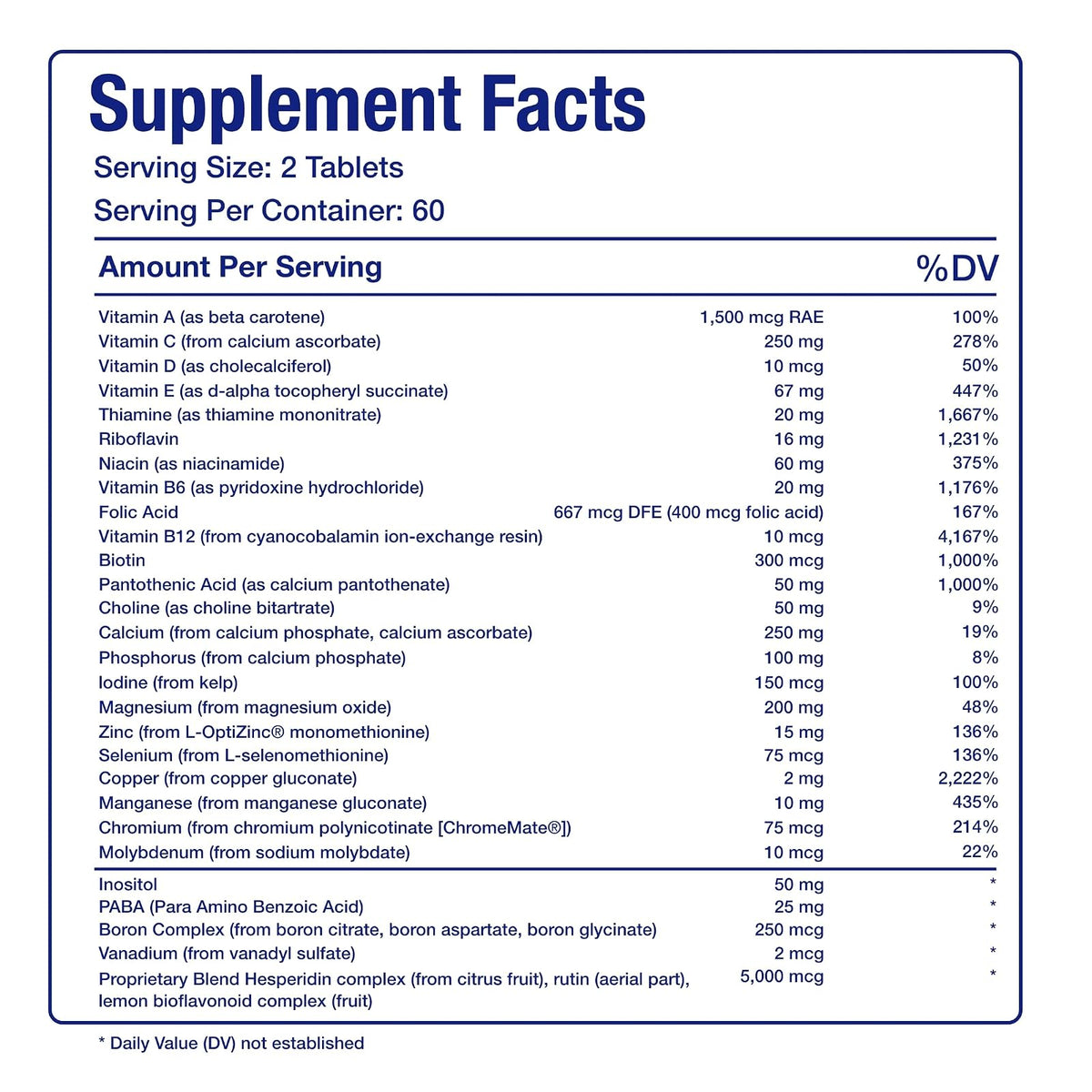 multivitamin for men with essential nutrients