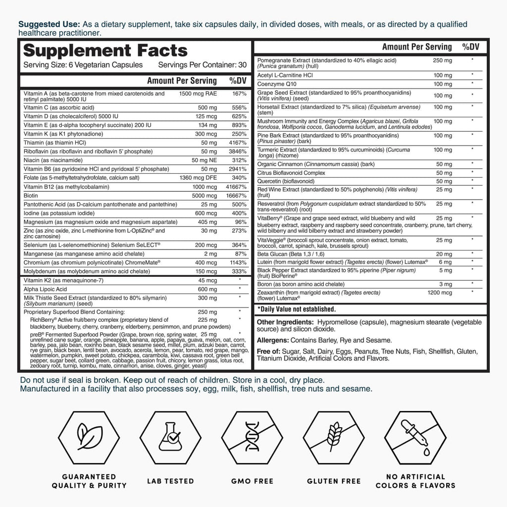 multivitamin for men with essential nutrients