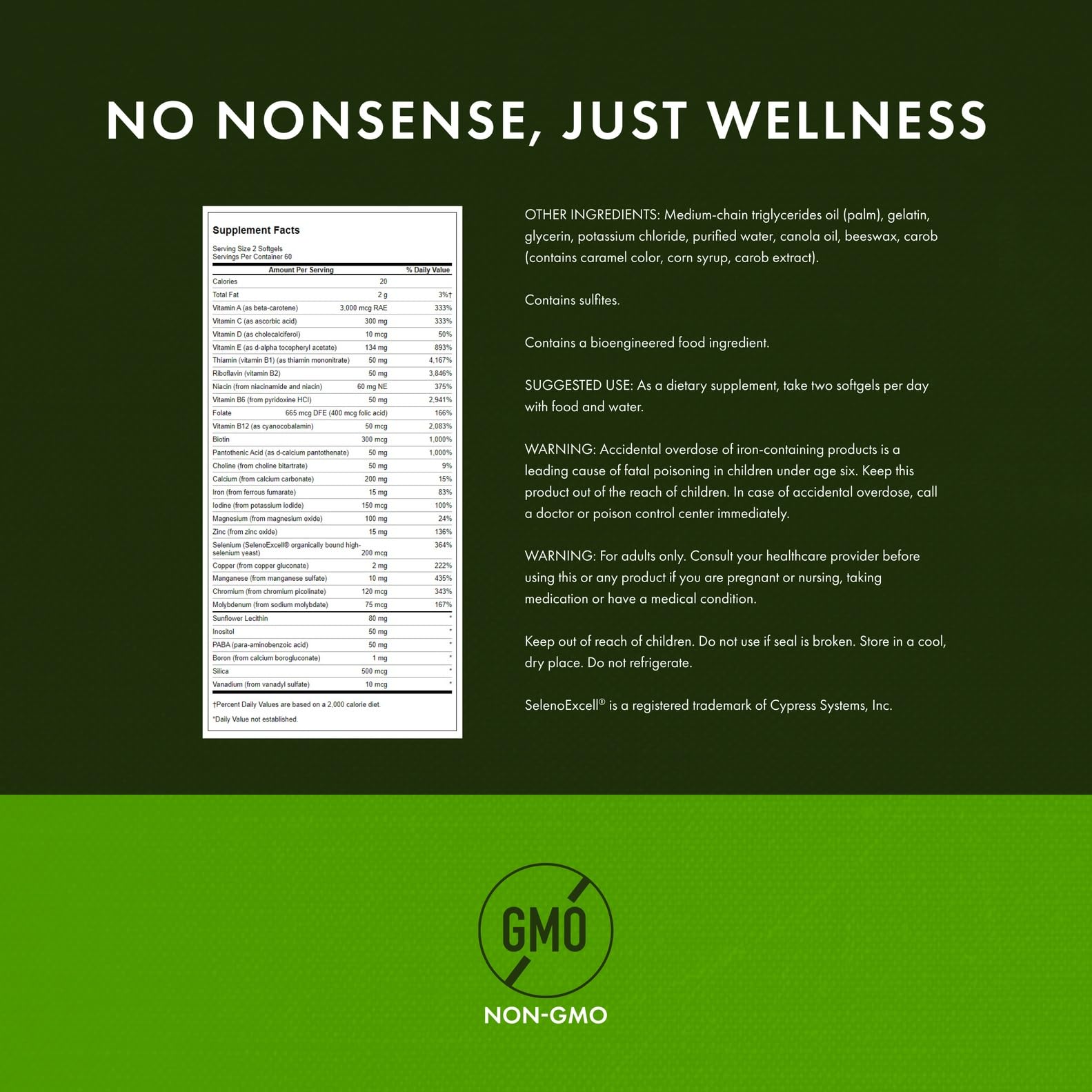 multivitamin for men with essential nutrients