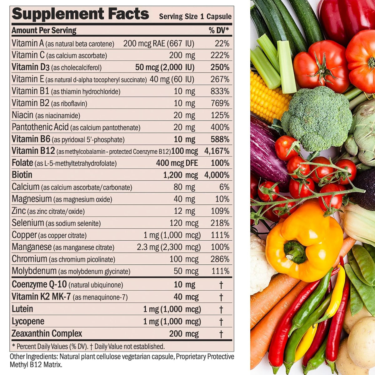 Multivitamin for men with essential nutrients