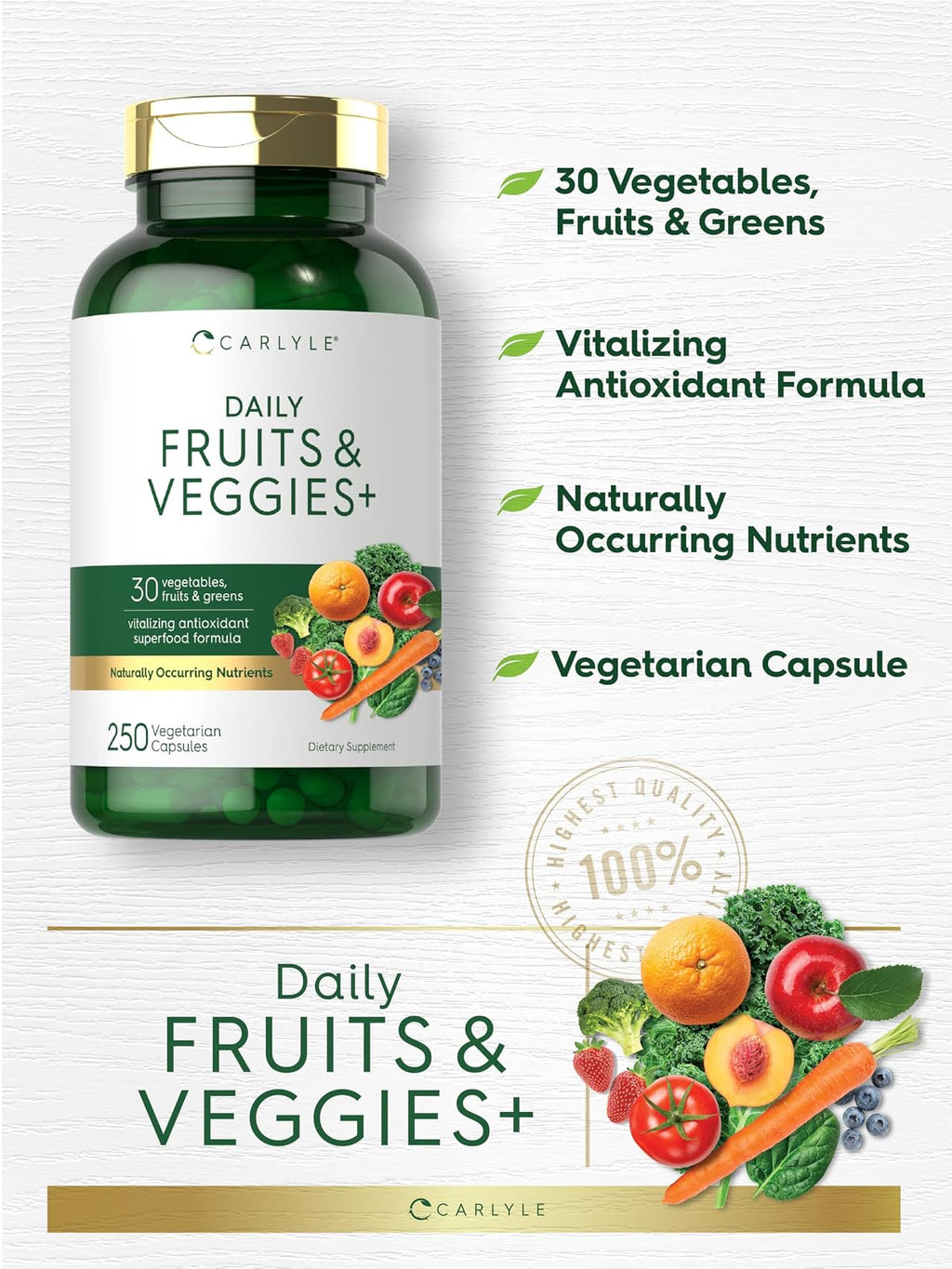 multivitamin for men with fruits and veggies
