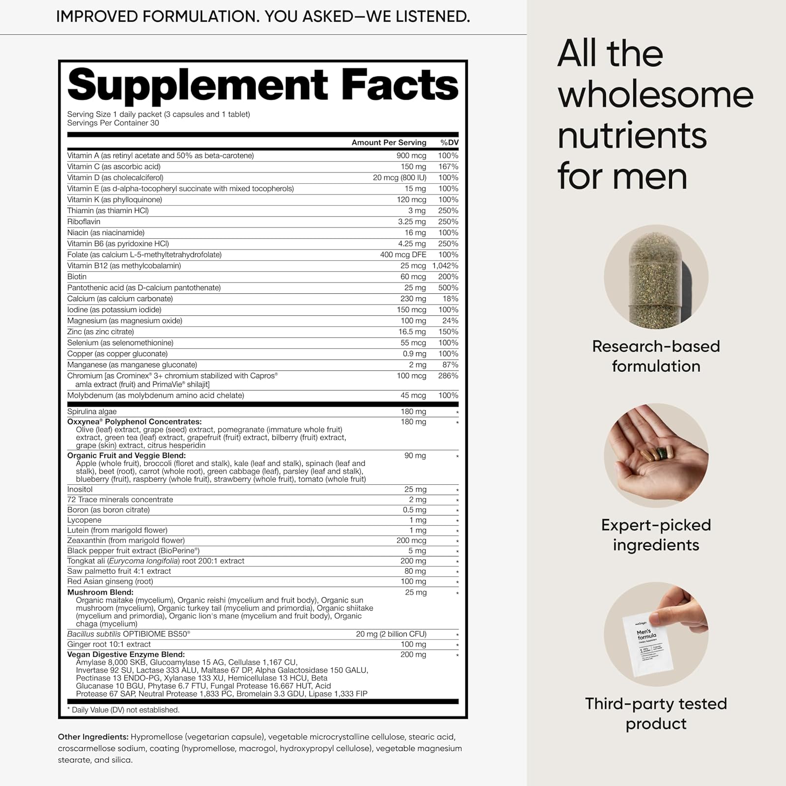 multivitamin for men with whole food