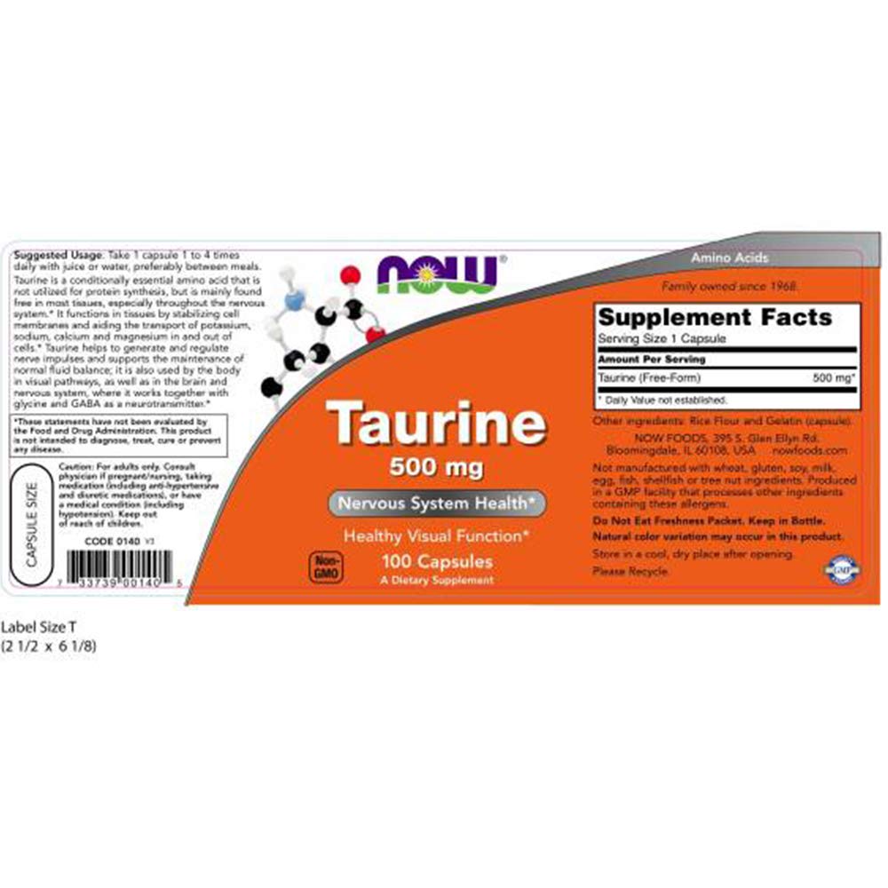 multivitamin for seniors NOW Taurine