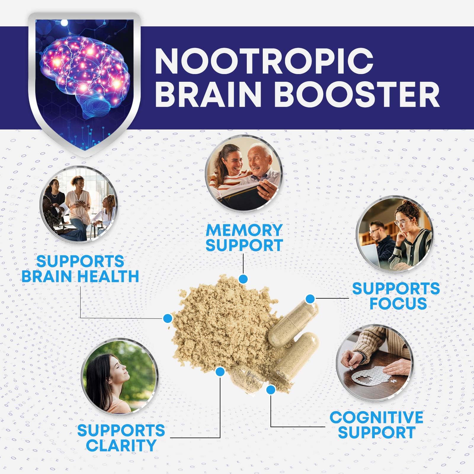 Multivitamin for seniors with enhanced memory