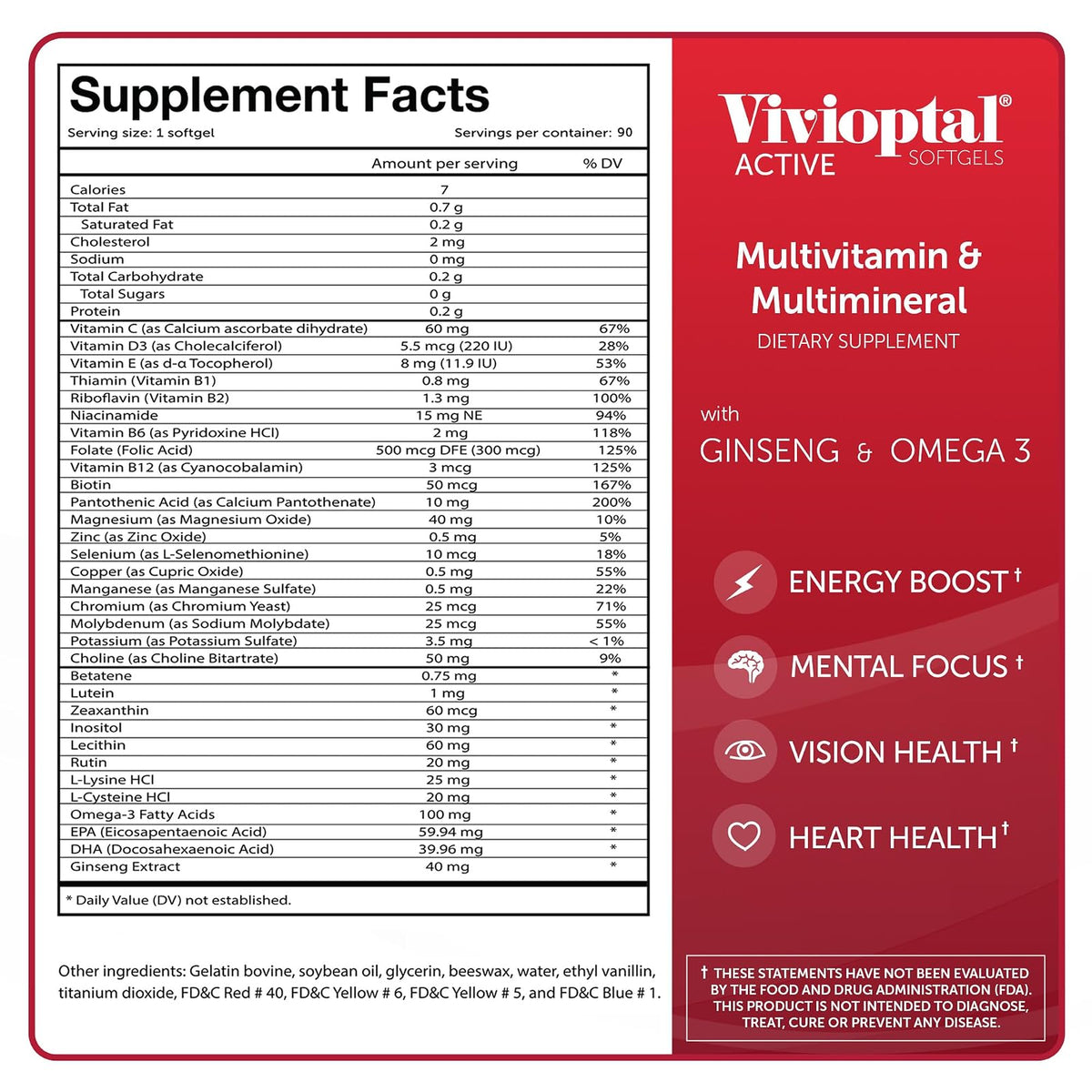 Multivitamin for seniors with essential nutrients
