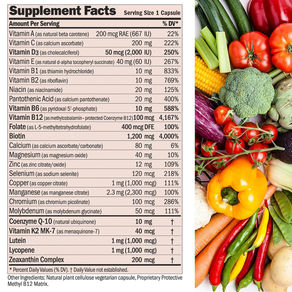 Multivitamin for seniors with essential nutrients