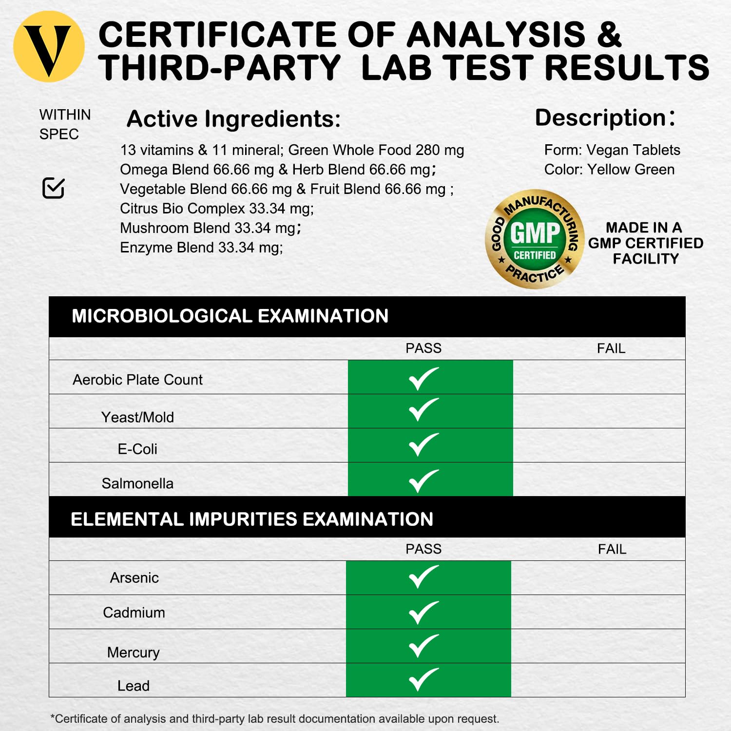 Multivitamin for seniors with essential vitamins