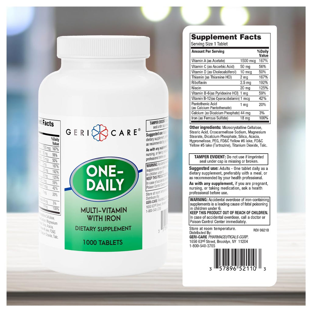 Multivitamin for seniors with iron