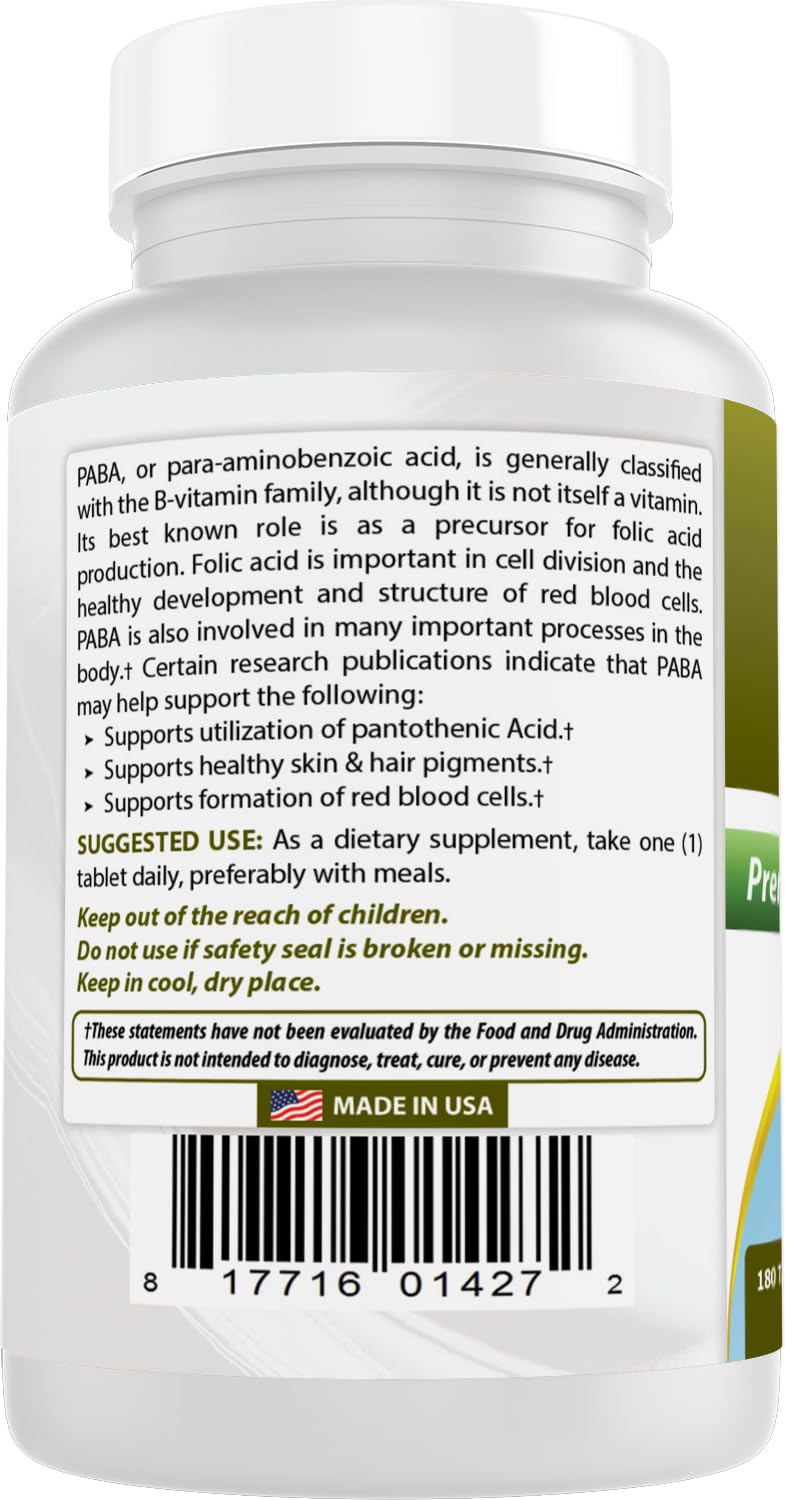 Multivitamin for seniors with PABA