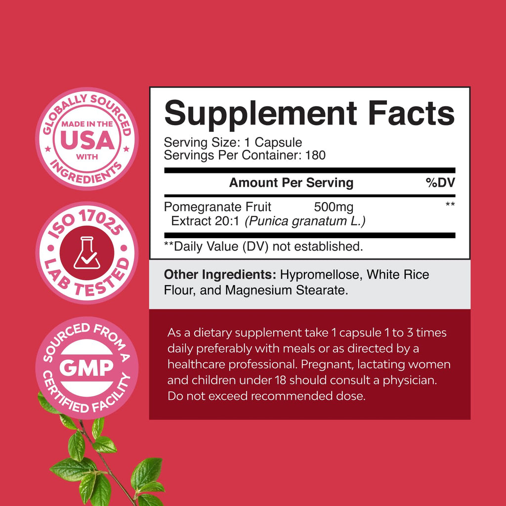 Multivitamin for seniors with pomegranate extract