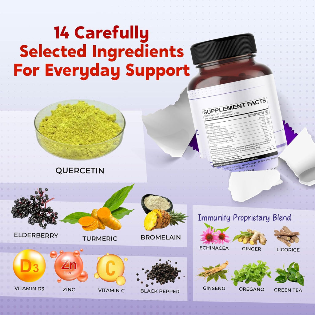 Multivitamin for seniors with quercetin