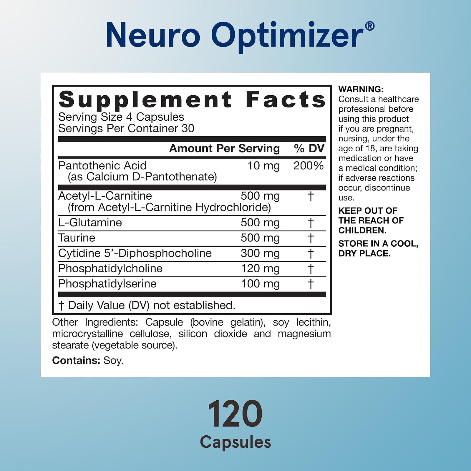 multivitamin for women Jarrow Neuro Optimizer