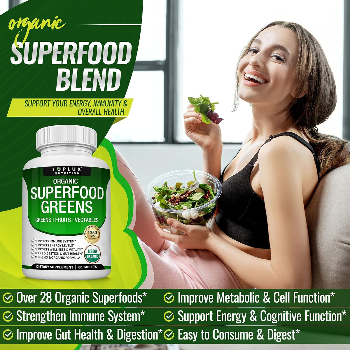 Multivitamin for women packed with greens