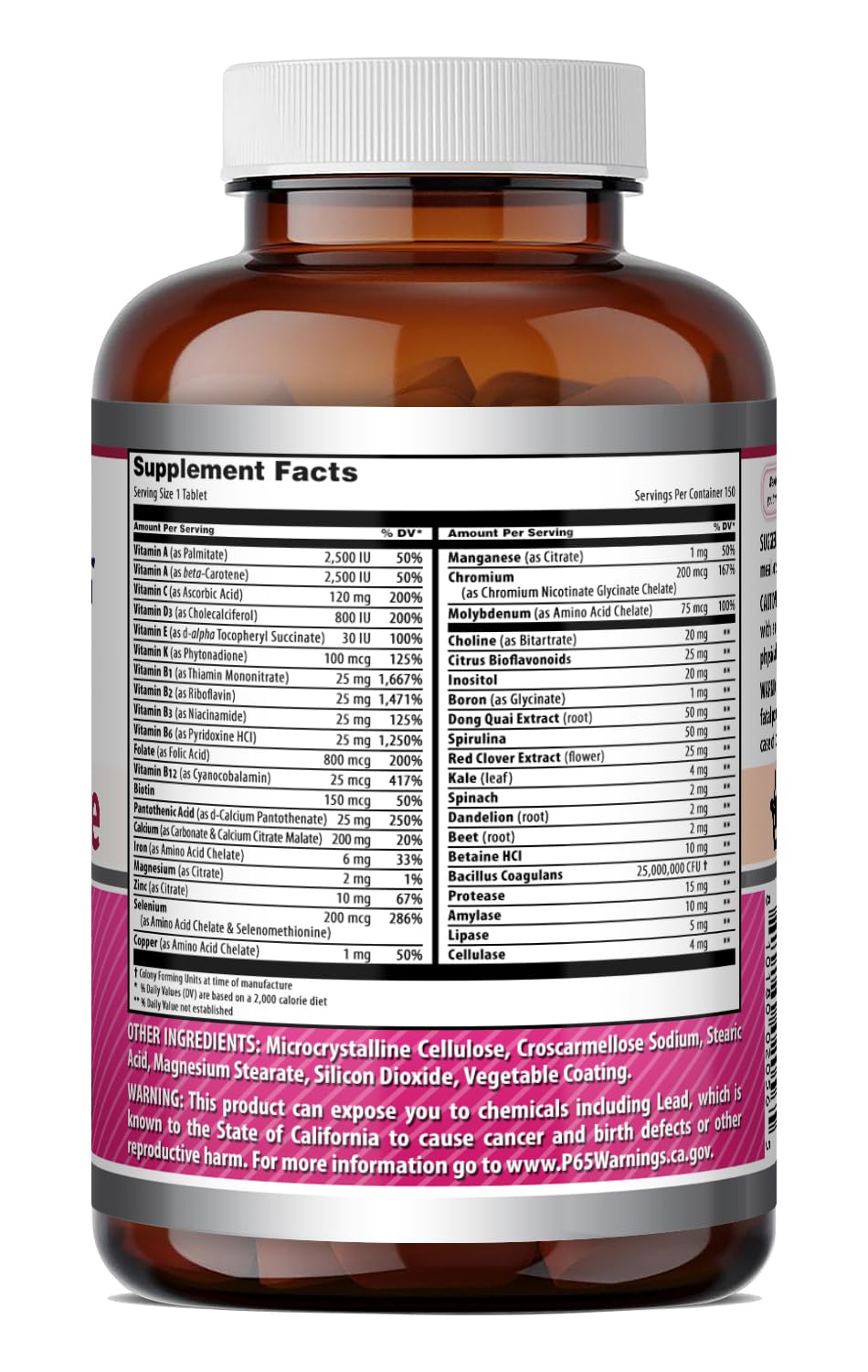multivitamin for women's health blended vitamin & mineral supplements