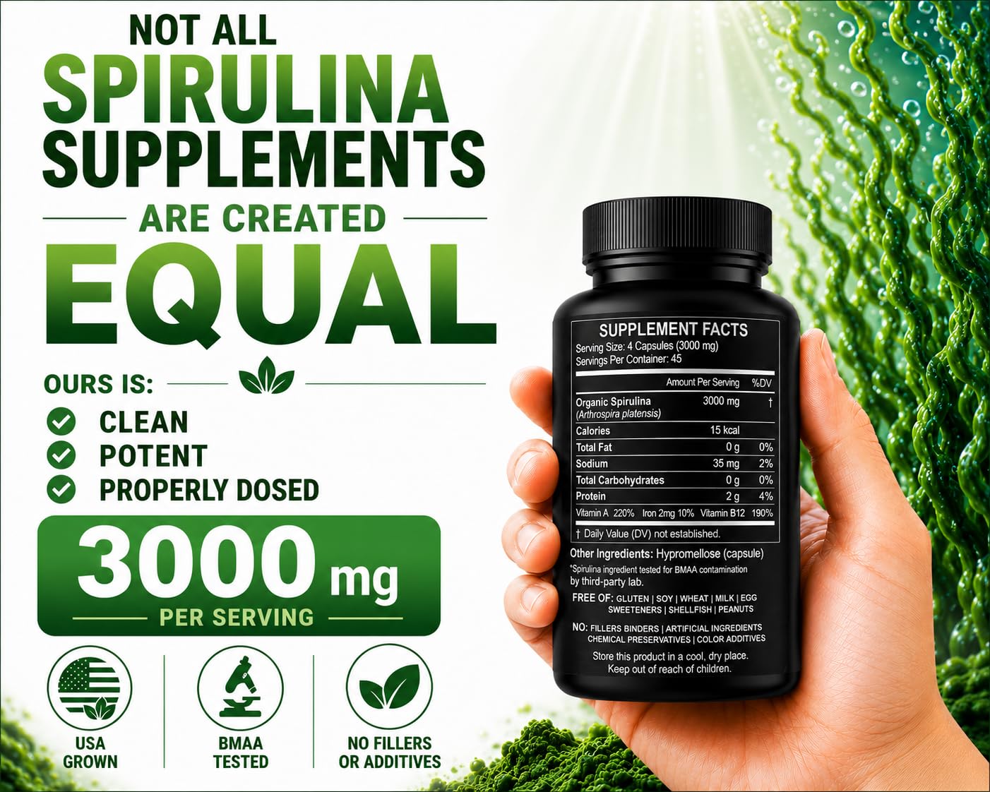 multivitamin for women Spirulina capsules