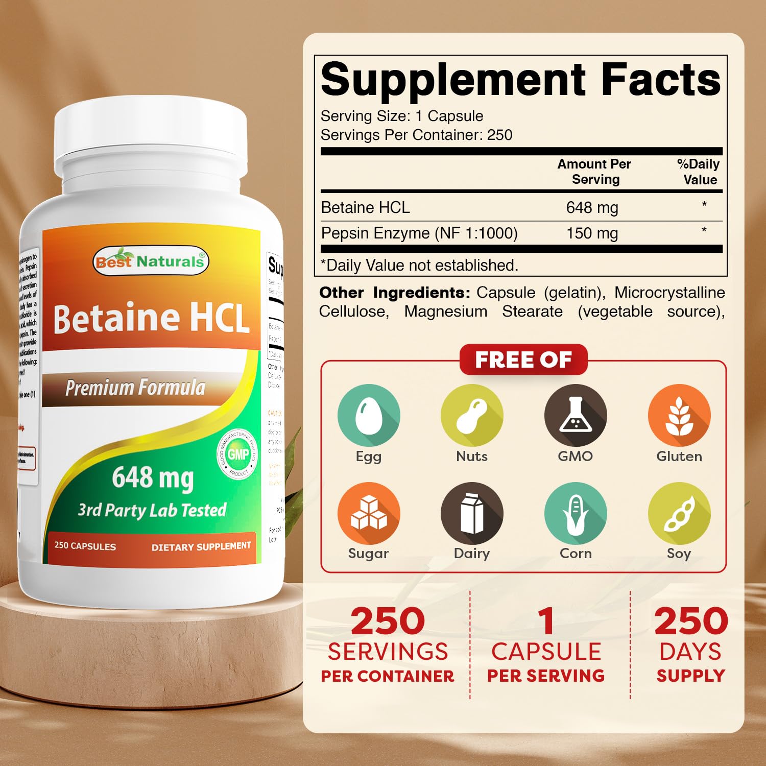 multivitamin for women with Betaine HCL