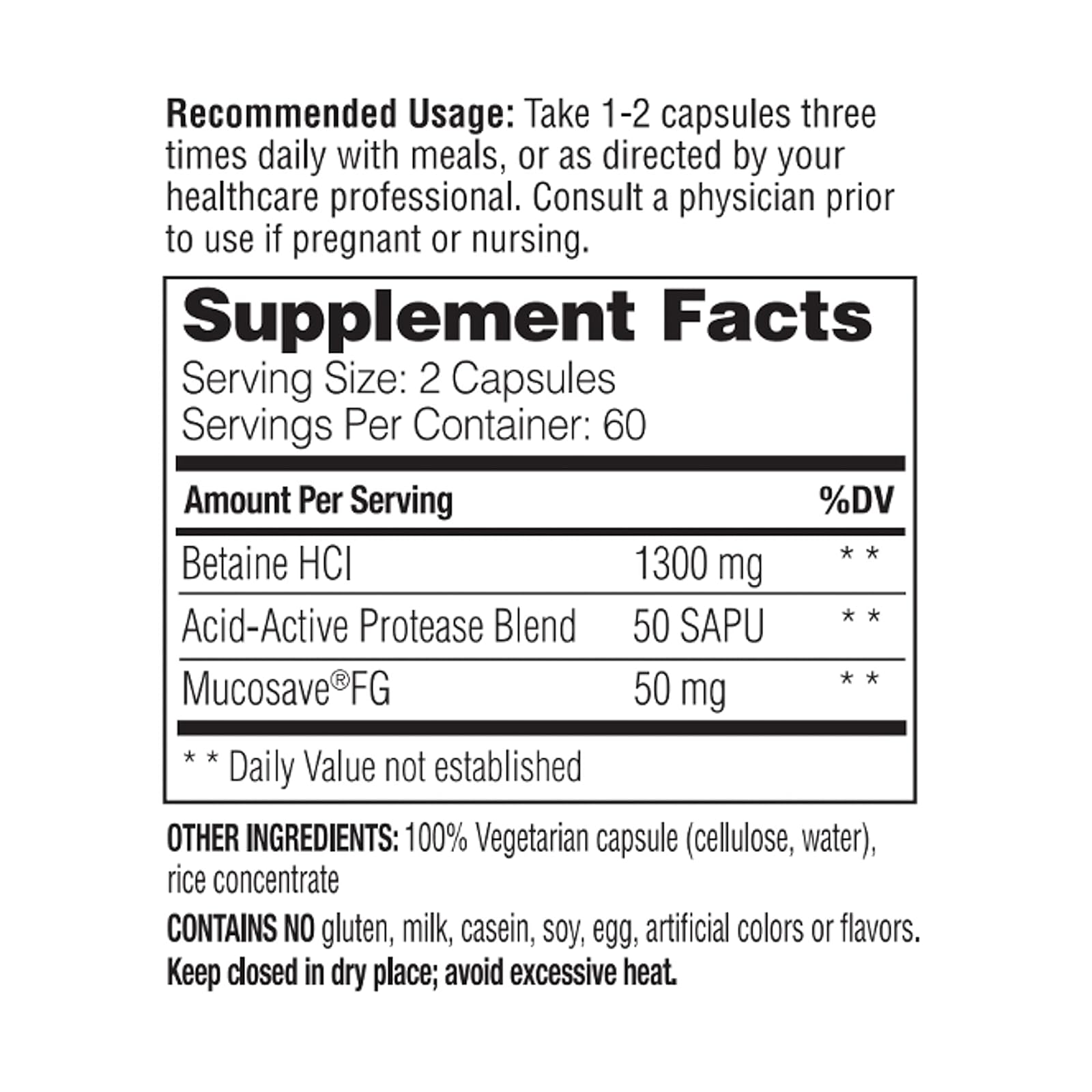 multivitamin for women with Betaine HCl